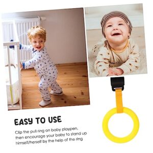 Lurrose Accessories Infant Rings Rings Bracket Hanging Ring Handle The Fence Adjust Kid cots Wristband Crib Hanging Pull Rings Infant Bed Ring Bracket Ring Crib for Plastic