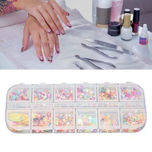 Tgoon Art Glitter Sequins, Portable Shiny Nail Decals Flakes for Nail Art Craft Makeup