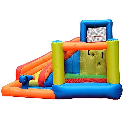 Bouncy Castle, Bouncy Castles Children's Inflatable Castle Home Trampoline Indoor and Outdoor Jumping Bed Kindergarten Slide Playground (Orange 320×280×210Cm)