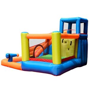 Bouncy Castle, Inflatable Castle Children'S Inflatable Castle Home Trampoline Indoor And Outdoor Jumping Bed Kindergarten Slide Playground Children'S Playground Inflatable Castle (Orange 320×280×210Cm