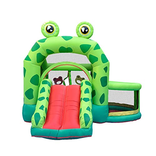 Bouncy Castle, Inflatable Castle Indoor and Outdoor Children's Castle Trampoline Inflatable Castle Slide Playground for Home Children's Playground Inflatable Castle (Green 330×300×225Cm)