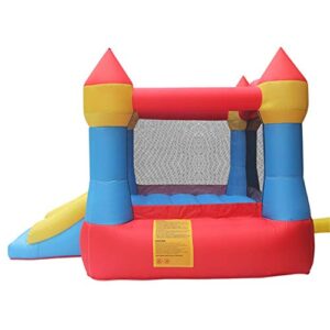 Bouncy Castle, Inflatable Castle Small Children's Trampoline Home Trampoline Indoor and Outdoor Slide Inflatable Castle Children's Playground Inflatable Castle (Orange 260×190×170Cm)