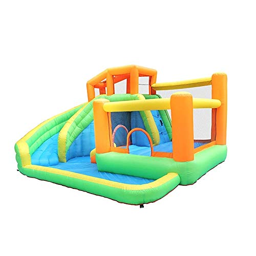 Bouncy Castle, Inflatable Castle for Inflatable Castle Family Children's Playground Outdoor Play Equipment Small Trampoline Slide Combination Fortress Castle