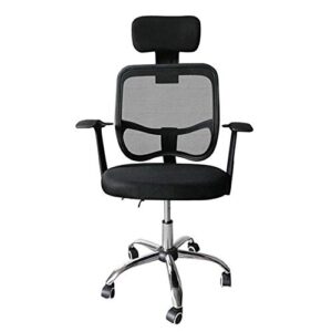 halou executive office chair - high back office chair with footrest and thick padding - reclining computer chair with ergonomic segmented back, black