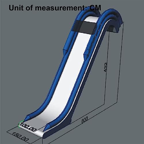 VOMCIZI PVC Outdoor Large Inflatable Slide, Playground Theater Game Electric Air Pump Ladder Suitable for Sea and Lake Floating,15Ft/4.5M