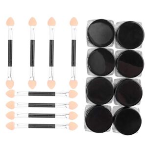 nail art decoration pigment powder, decoration black powder nails art decoration powder fine texture powder nail art powder set with eyeshadow sticks glitter mirror powder