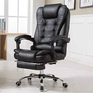 DCOT High-Back Executive Swivel Office Computer Desk Chair - Black with Pewter Finish