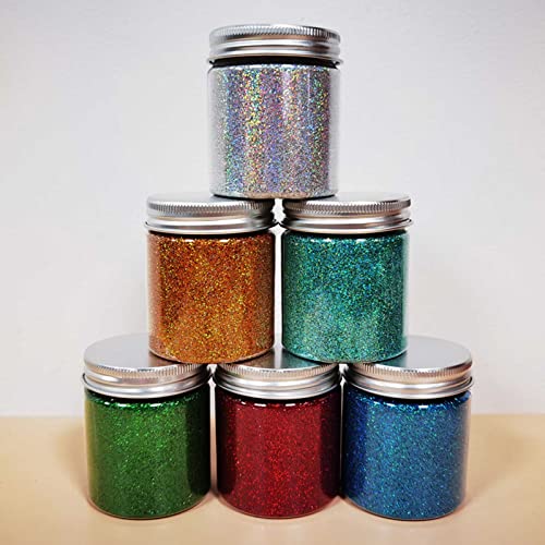 lixuesong Holographic Glitter Cosmetic Craft Glitter Resin Sequins for Epoxy Resin Art Festival Party Supply Glitter Slime Making