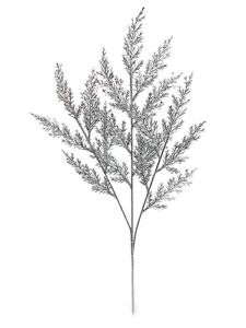 22" silver glitter cedar spray - pack of 48 - sparkling decorative foliage for crafts and events