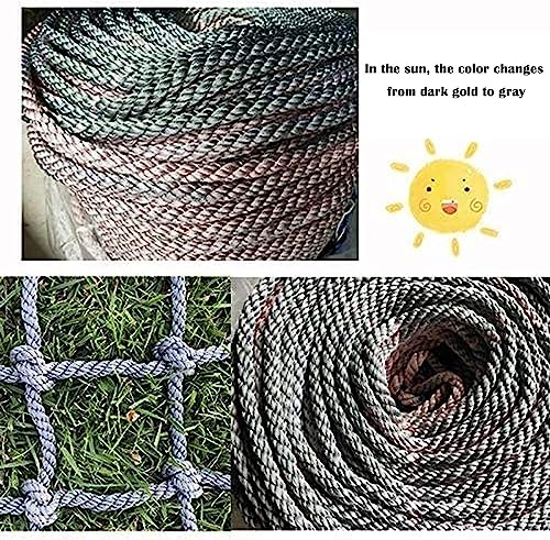 EkiDaz HXRW Rope Net Kids Safety Net Anti-Fall Climbing Cargo Netting Obstacle Courses Climbing Net for Outdoor Playground Treehouse Playground Sets for Backyards (Size : 1 * 1m(3.3 * 3.3ft))