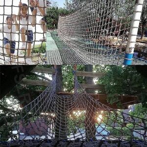 EkiDaz HXRW Rope Net Kids Safety Net Anti-Fall Climbing Cargo Netting Obstacle Courses Climbing Net for Outdoor Playground Treehouse Playground Sets for Backyards (Size : 1 * 1m(3.3 * 3.3ft))