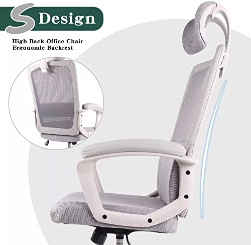 ZLBYB Mesh Office Computer Swivel Desk Task Ergonomic Executive High Back Chair