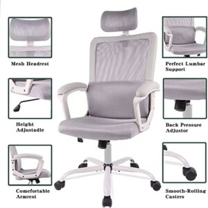 ZLBYB Mesh Office Computer Swivel Desk Task Ergonomic Executive High Back Chair