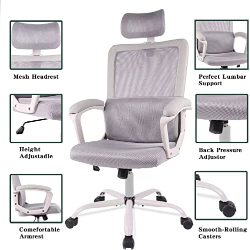 ZLBYB Mesh Office Computer Swivel Desk Task Ergonomic Executive High Back Chair