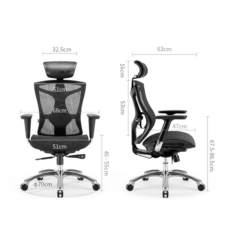 ZLBYB Ergonomic Computer Chair Home Waist Engineering Office Chair E-Sports Seat Human Design Multi-Function Adjustment