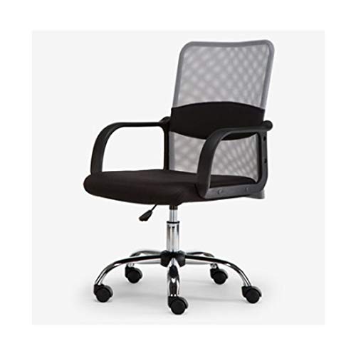 ZLBYB Office Chair Black,Ergonomic Desk Chair with Armrest Computer Chair with Lumbar Support Mid Back Home Office Swivel Mesh Chair (Color : Gray)