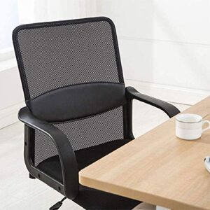 ZLBYB Office Chair Black,Ergonomic Desk Chair with Armrest Computer Chair with Lumbar Support Mid Back Home Office Swivel Mesh Chair (Color : Gray)