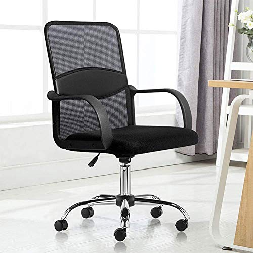 ZLBYB Office Chair Black,Ergonomic Desk Chair with Armrest Computer Chair with Lumbar Support Mid Back Home Office Swivel Mesh Chair (Color : Gray)