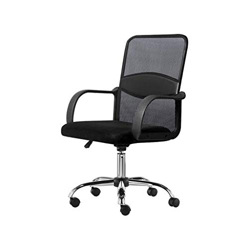 ZLBYB Office Chair Black,Ergonomic Desk Chair with Armrest Computer Chair with Lumbar Support Mid Back Home Office Swivel Mesh Chair (Color : Gray)