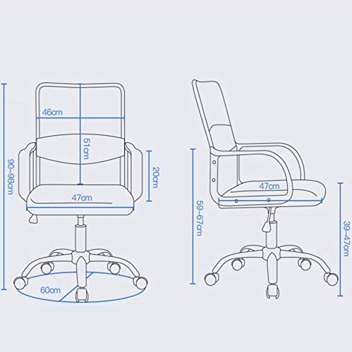 ZLBYB Office Chair Black,Ergonomic Desk Chair with Armrest Computer Chair with Lumbar Support Mid Back Home Office Swivel Mesh Chair (Color : Gray)