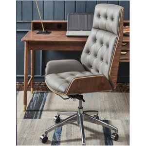 JFGJL Executive Massage Ergonomic Swivel High Back Thick Cushion PU Leather Office Chair