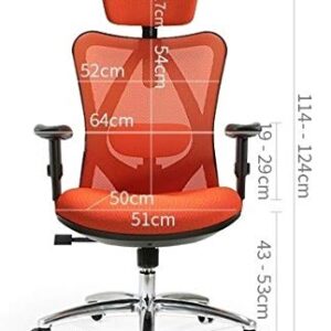 JFGJL Executive Office Chair - High Back Office Chair with Footrest and Thick Padding - Reclining Computer Chair with Ergonomic Segmented Back, Black