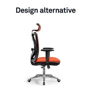 JFGJL Executive Office Chair - High Back Office Chair with Footrest and Thick Padding - Reclining Computer Chair with Ergonomic Segmented Back, Black