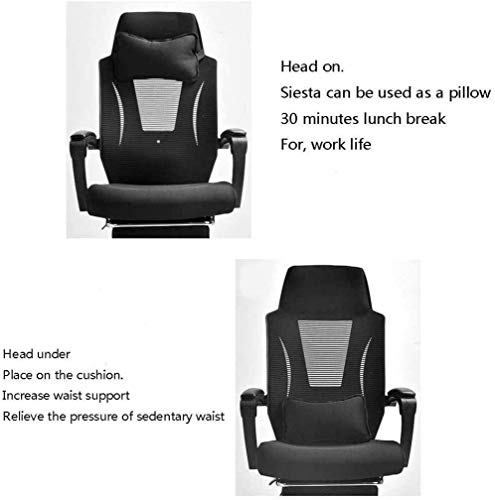 JFGJL Home Reclining Office Chair Capacity Ergonomic Computer Mesh Recliner Executive Swivel Office Desk Chair Task Chair (Color : D)