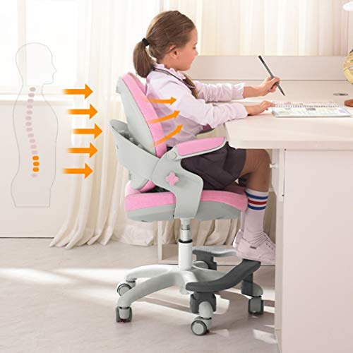 ZLBYB Children's Study Chair Primary School Home Desk Office Adjustable Lift Seat Back Chair Writing Chair Stool