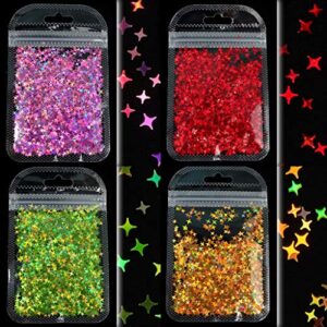 lixuesong Flakes Chunky Glitter Sequins Chunky Resin Fillers DIY Nail Art Resin Supplies Epoxy Resin Fillers for DIY Mixed Sequins