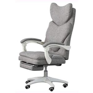 zlbyb high-back executive swivel office desk chair with ribbed upholstery - white, lumbar support, style, certified