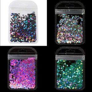 lixuesong Flakes Chunky Glitter Sequins Chunky Resin Fillers DIY Nail Art Resin Supplies Epoxy Resin Fillers for DIY Mixed Sequins