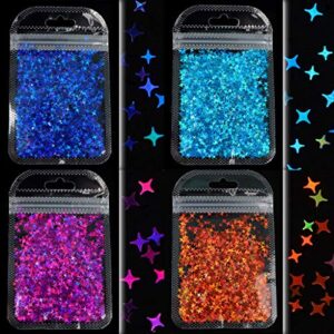 lixuesong Flakes Chunky Glitter Sequins Chunky Resin Fillers DIY Nail Art Resin Supplies Epoxy Resin Fillers for DIY Mixed Sequins