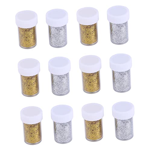 Glitter Pigment 12 Flash Powder Glitter Pigment Glitter Powder Craft Supplies Pigment Manual Glitter Sequins Shimmering Powder Glitter Sequins