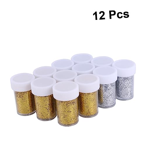 Glitter Pigment 12 Flash Powder Glitter Pigment Glitter Powder Craft Supplies Pigment Manual Glitter Sequins Shimmering Powder Glitter Sequins