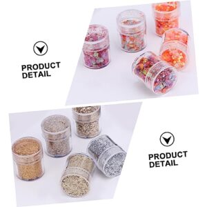 FOMIYES 10pcs Nail Art Glitter Sequins Makeup Sets Gel Nail Sticker Body Stickers Nail Diamonds Rhinestones Glitter Powder for Nail Rhinestone Stickers Aluminum Foil Flakes Cosmetic Gem