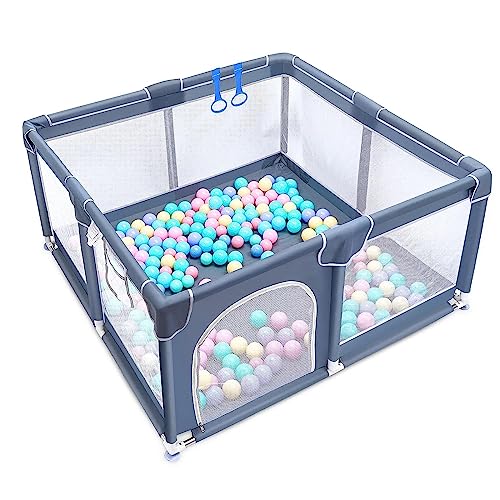 CONMIXC Baby Playpen, 50x50 inch Playpen for Babies and Toddlers, Baby Play Pen Play Yard, Baby Fence, Baby Gate Playpen, Kids Activity Center