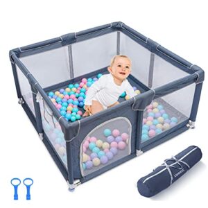 CONMIXC Baby Playpen, 50x50 inch Playpen for Babies and Toddlers, Baby Play Pen Play Yard, Baby Fence, Baby Gate Playpen, Kids Activity Center