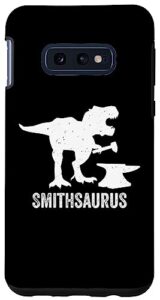 galaxy s10e smithsaurus t rex kids blacksmith forging case