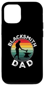 iphone 13 pro men blacksmith dad vintage forging retro case