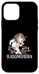 iphone 12 mini blacksmithicorn cute forge forging kids case