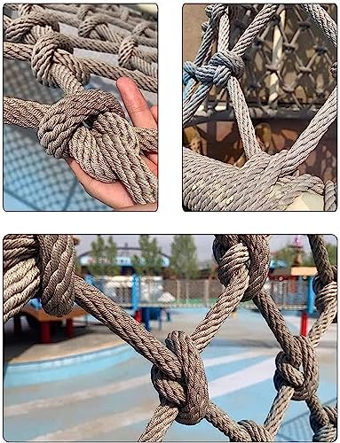 EkiDaz HXRW Rope Net Protective Safety Net Climbing Net for Kids Climbing Cargo Netting Obstacle Course Training Climbing Net Playground Sets for Backyards (Size : 4 * 5m(12.12 * 15.15ft))