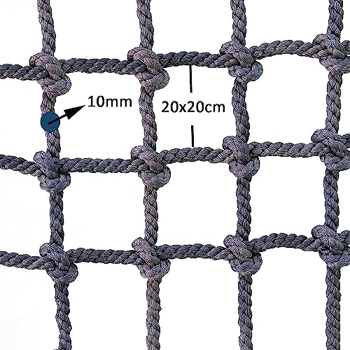 EkiDaz HXRW Rope Net Protective Safety Net Climbing Net for Kids Climbing Cargo Netting Obstacle Course Training Climbing Net Playground Sets for Backyards (Size : 4 * 5m(12.12 * 15.15ft))