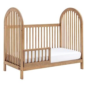 Oxford Baby Everlee Modern High Arch 3-in-1 Convertible Island Crib with Round Spindles, Honey Wood