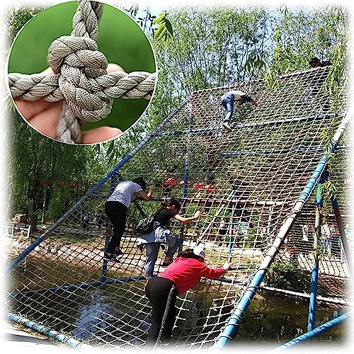 EkiDaz HXRW Rope Net Kids Protective Safety Net Portable Net Rope Climbing Net for Indoor Outdoor Climbing Cargo Net Playground Sets for Backyards (Size : 3 * 6m(9.9 * 18.18ft))