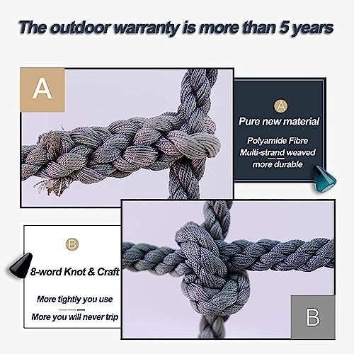 EkiDaz HXRW Rope Net Kids Protective Safety Net Portable Net Rope Climbing Net for Indoor Outdoor Climbing Cargo Net Playground Sets for Backyards (Size : 3 * 6m(9.9 * 18.18ft))