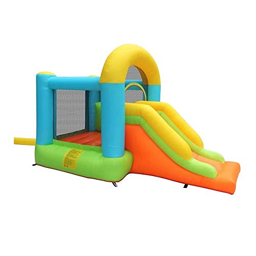 Castle Bouncer with Slide Inflatable Castle Playground Equipment Children's Play House Indoor and Outdoor Small Trampoline Inflatable Bouncy Castle