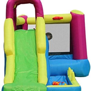 Multifunctional Trampoline/Children Slide/Inflatable Castle and Slide,/Outdoor Playground/Home Square Trampoline/Best Gift for Children Color 230 485 223Cm