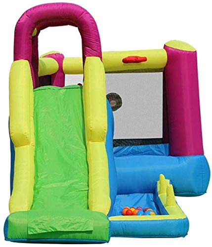 Multifunctional Trampoline/Children Slide/Inflatable Castle and Slide,/Outdoor Playground/Home Square Trampoline/Best Gift for Children Color 230 485 223Cm