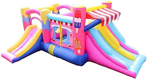 Inflatable Castle and Slide, Outdoor Trampoline Castle Children s Playground Children s Fitness Equipment Gift for Your Child Colors 520 272 202cm